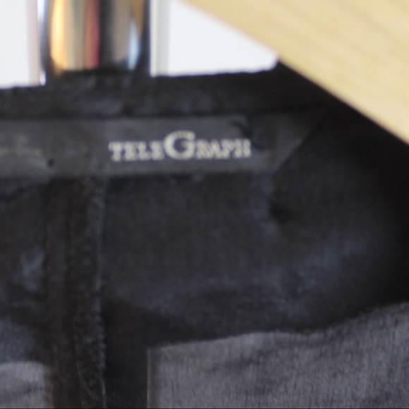 Telegraph | Tops | Telegraph Black Silk Blouse Neo Victorian Decon S ...